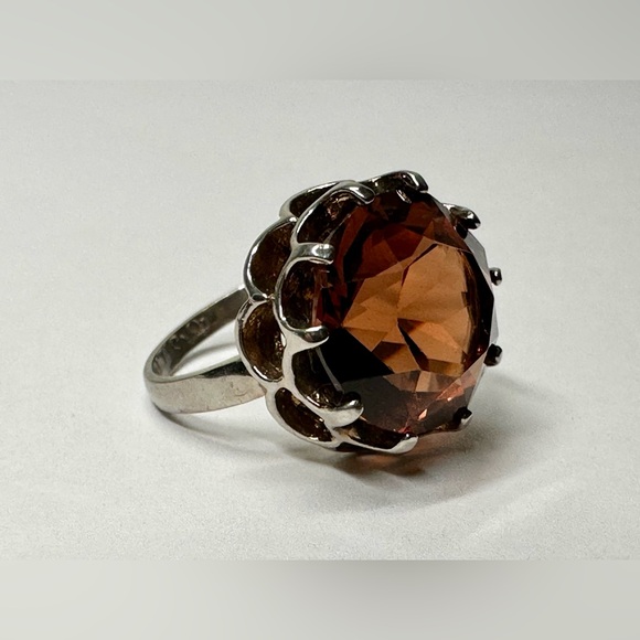 Uncas | Jewelry | Vintage 93s Uncas Smoky Topaz Sterling Silver ...
